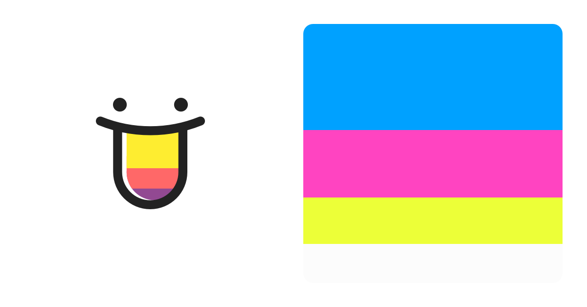 Color Palette: #00A1FF #FF44C1 #ECFF38 #FCFCFC - Color Hunt