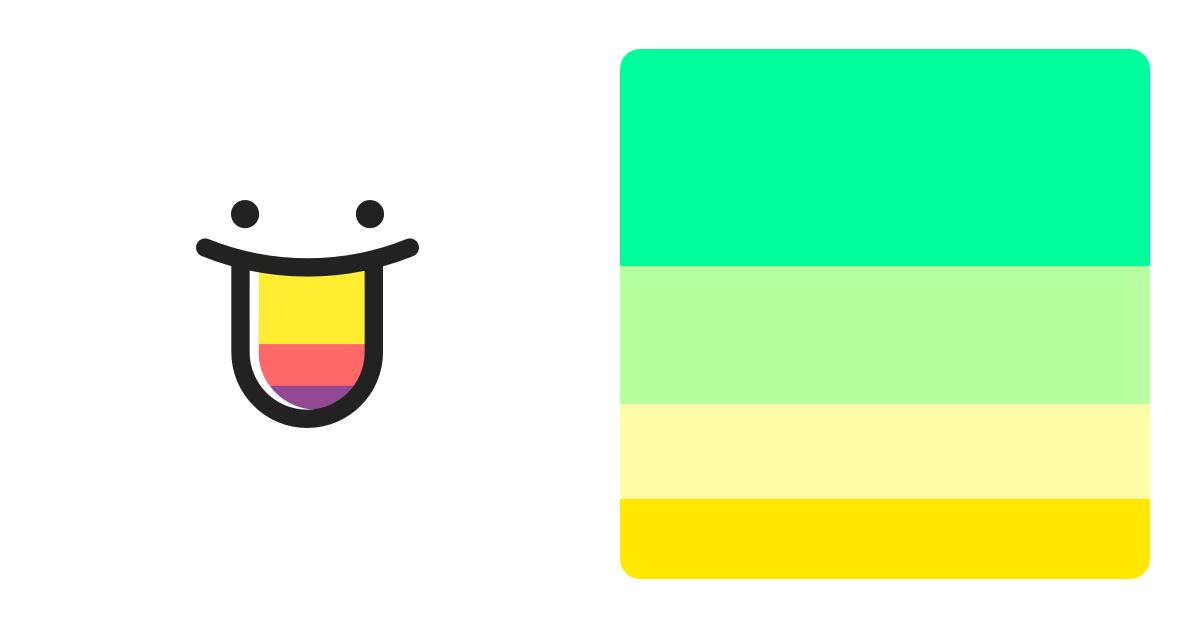 Color Palette: #00FF9C #B6FFA1 #FEFFA7 #FFE700 - Color Hunt