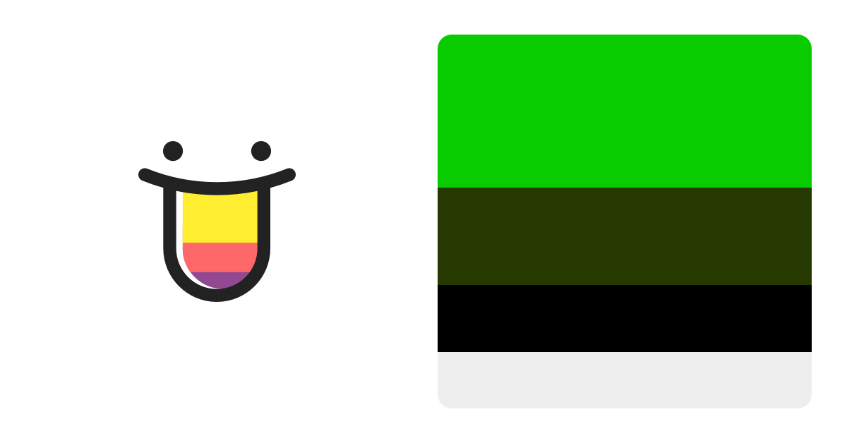 Color Palette: #08CB00 #253900 #000000 #EEEEEE - Color Hunt