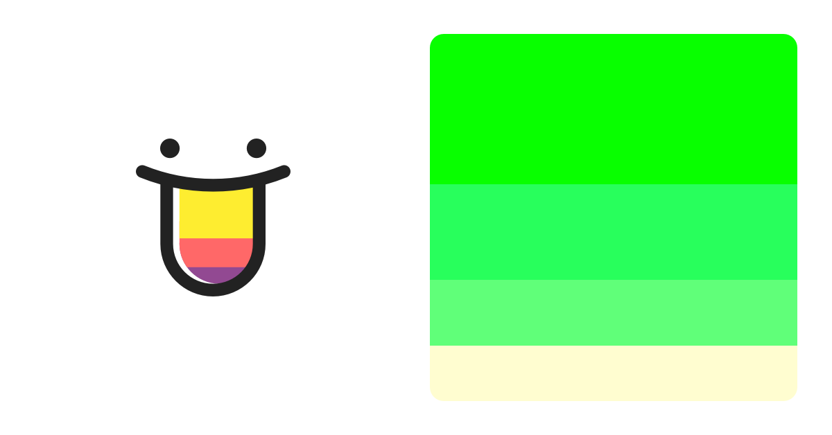 Color Palette: #08FF00 #28FF5C #60FF79 #FFFDD0 - Color Hunt