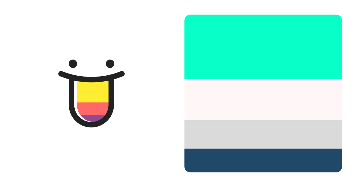 Color Palette: #08FFC8 #FFF7F7 #DADADA #204969 - Color Hunt