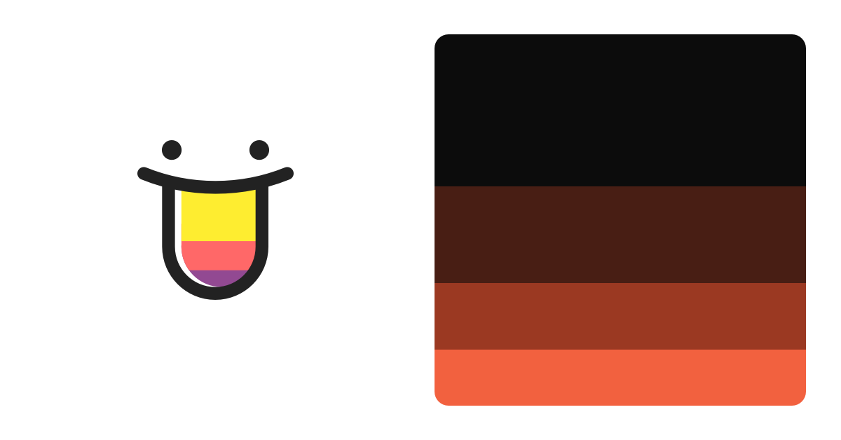 Color Palette: #0C0C0C #481E14 #9B3922 #F2613F - Color Hunt