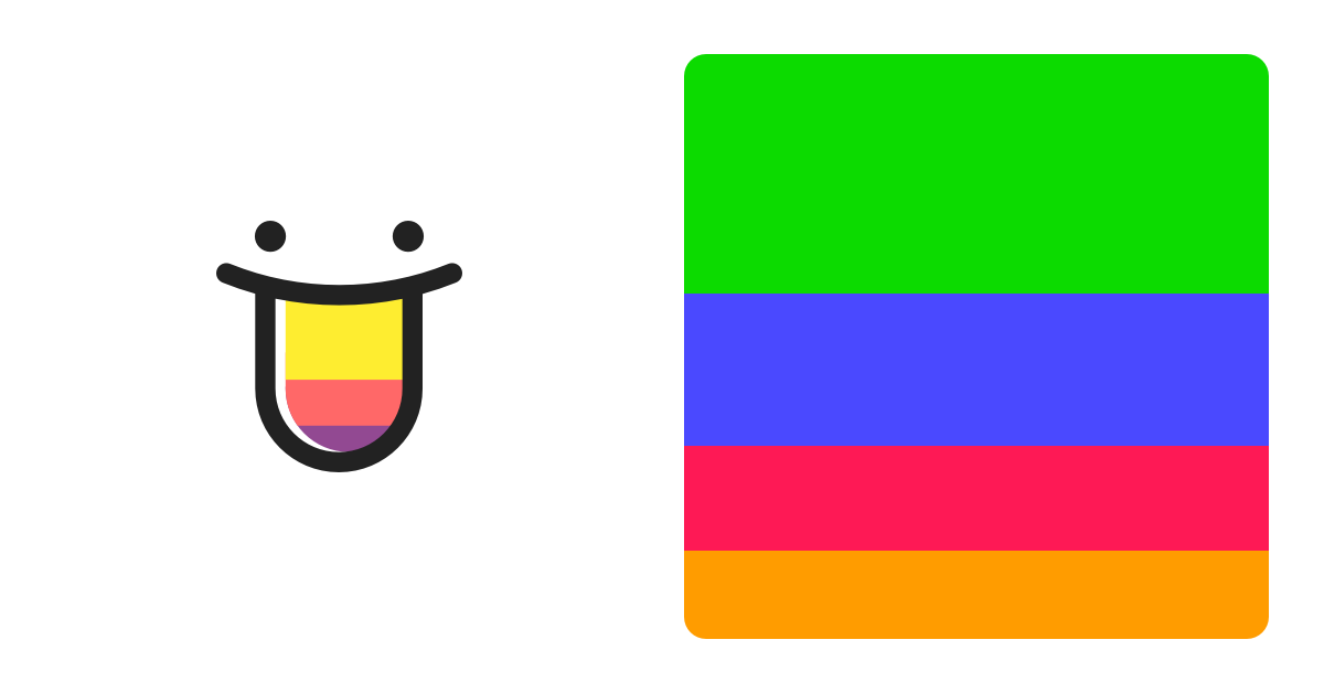 Color Palette: #0CDB00 #4A49FF #FE1955 #FF9C00 - Color Hunt