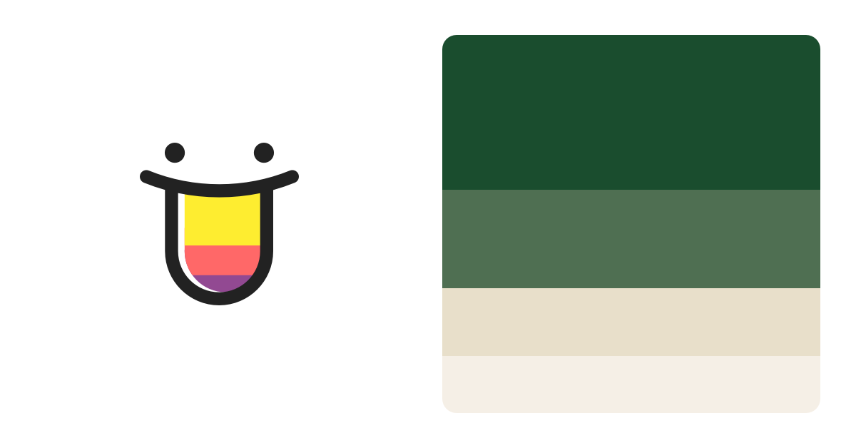 Color Palette: #1A4D2E #4F6F52 #E8DFCA #F5EFE6 - Color Hunt