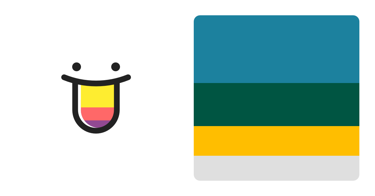 Color Palette: #1C819E #005542 #FFBE00 #DFDFDF - Color Hunt