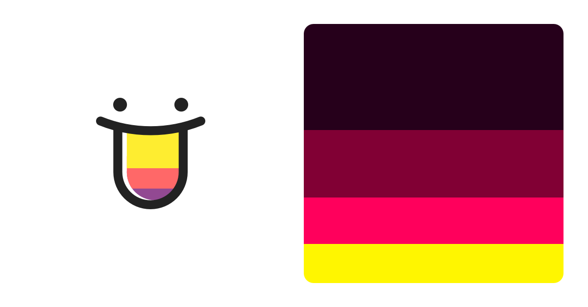 Color Palette: #26001B #810034 #FF005C #FFF600 - Color Hunt