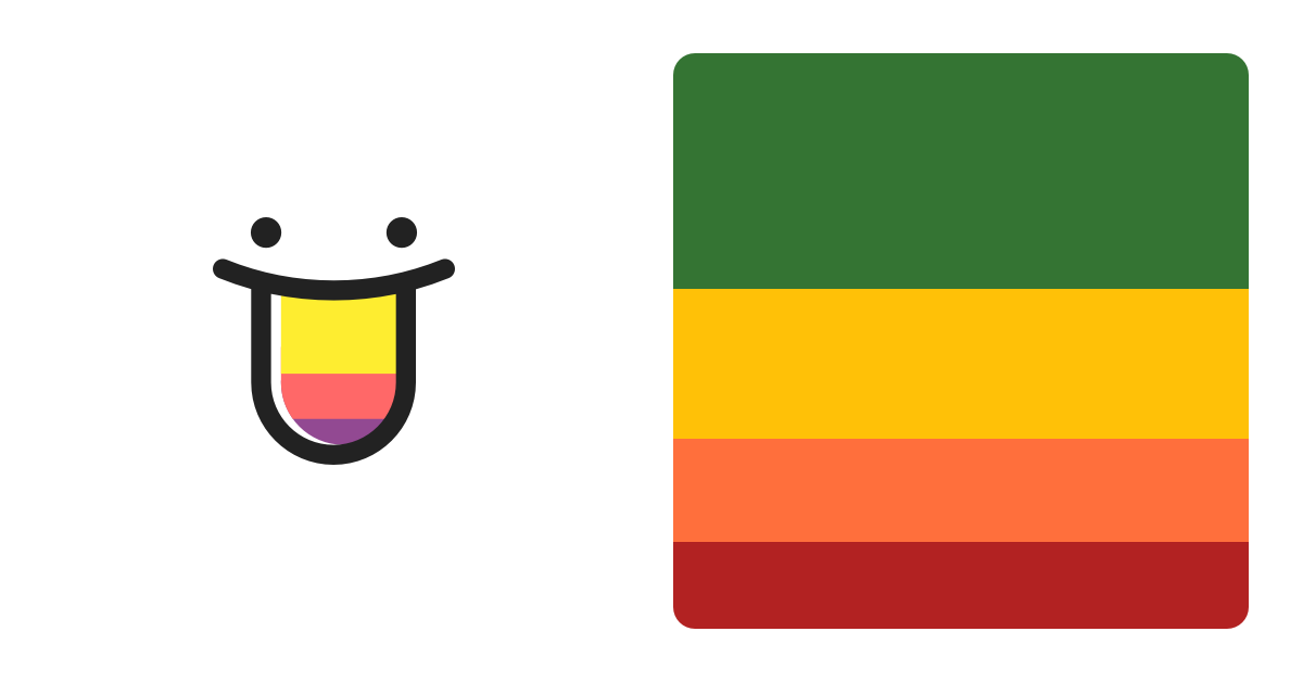 Color Palette: #347433 #FFC107 #FF6F3C #B22222 - Color Hunt