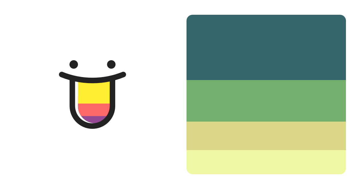Color Palette: #36656B #75B06F #DAD887 #F0F8A4 - Color Hunt