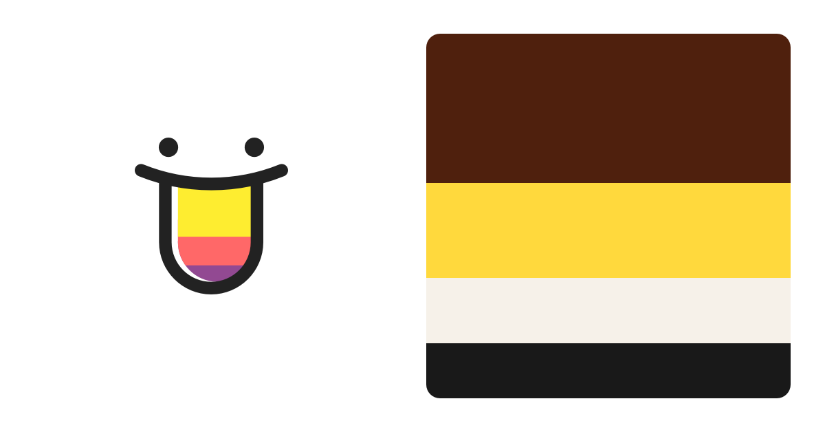 Color Palette: #4F200D #FFD93D #F6F1E9 #191919 - Color Hunt