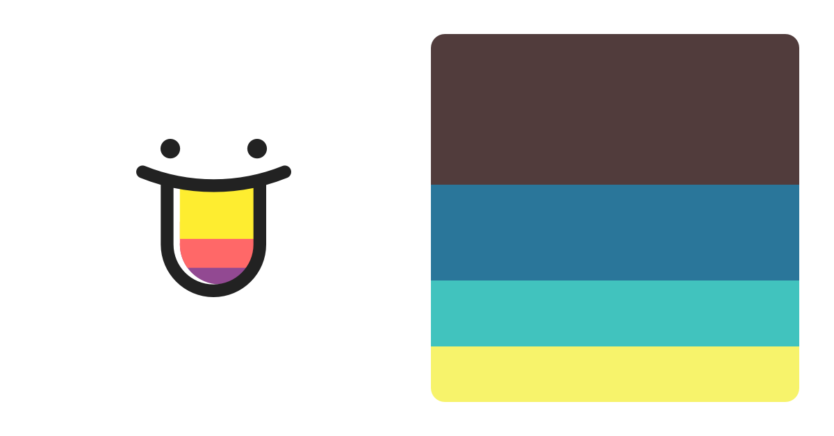 Color Palette: #513C3C #2A769A #41C3BE #F7F36B - Color Hunt