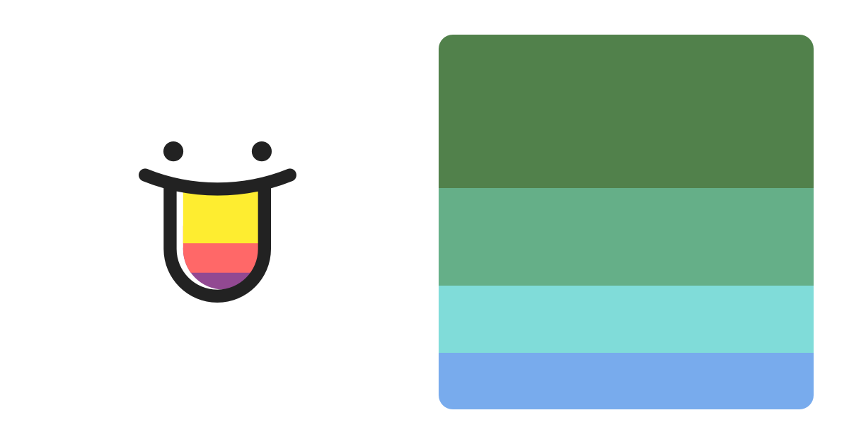 Color Palette: #51814B #65AF88 #80DCD9 #78ABED - Color Hunt