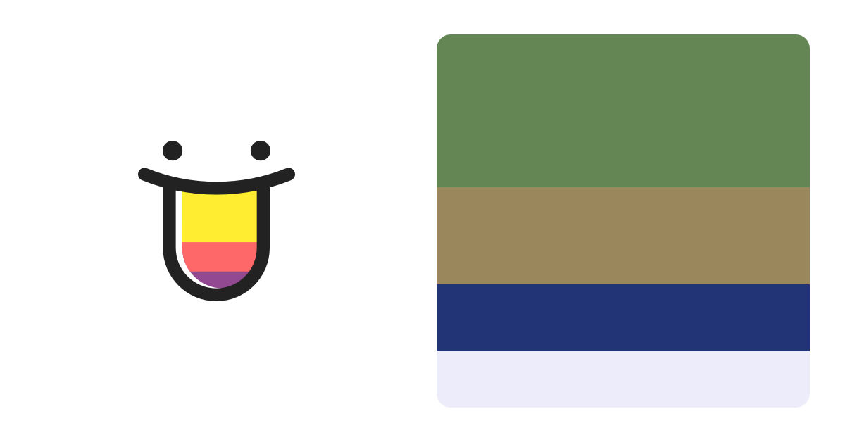 Color Palette: #648554 #9A875C #223475 #ECECFB - Color Hunt