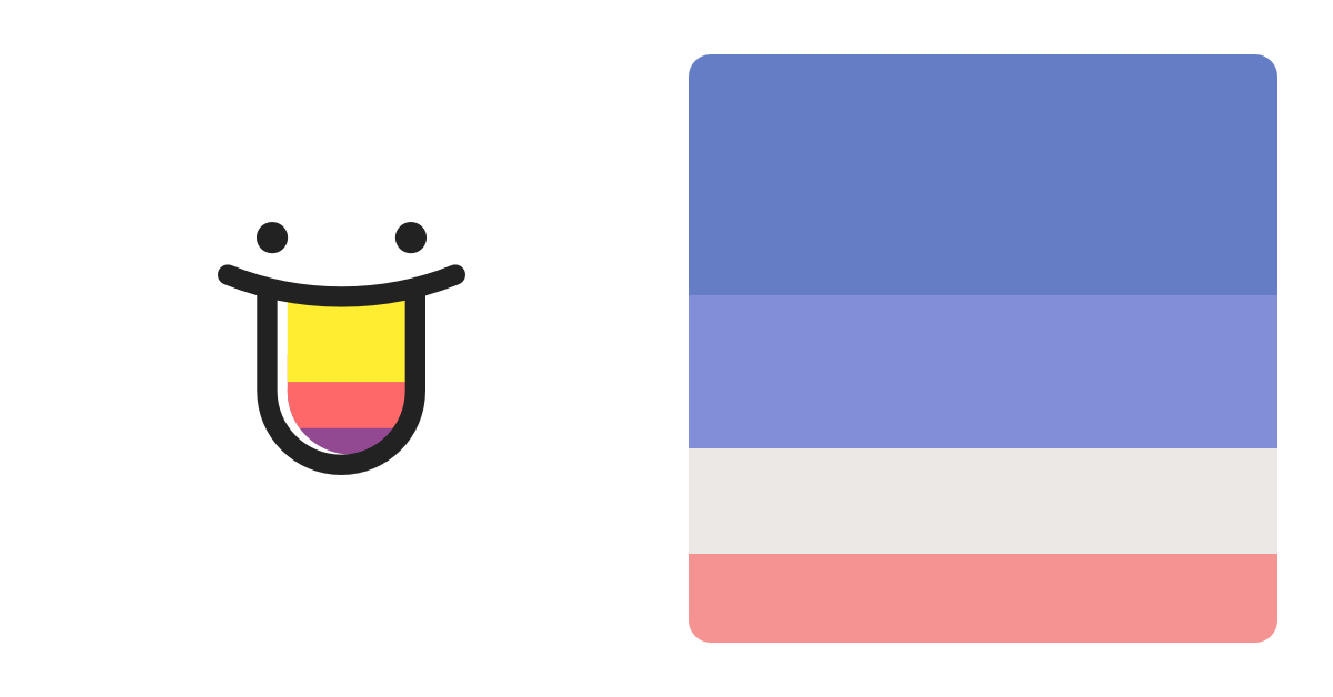 Color Palette: #657DC4 #838ED9 #ECE8E5 #F59292 - Color Hunt