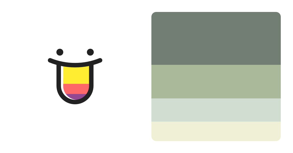 Color Palette: #727D73 #AAB99A #D0DDD0 #F0F0D7 - Color Hunt