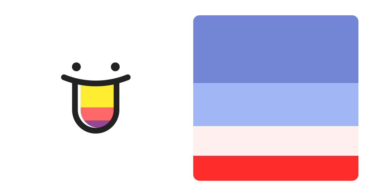 Color Palette: #7386D5 #A0B6F5 #FFEFEF #FF2C2C - Color Hunt