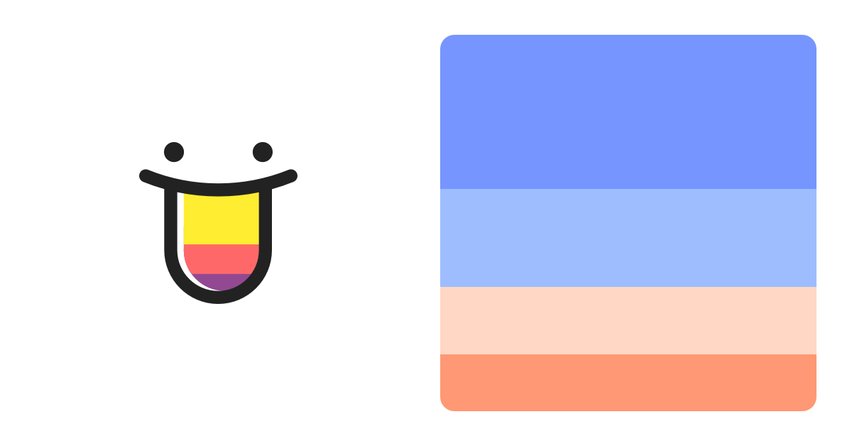 Color Palette: #7695FF #9DBDFF #FFD7C4 #FF9874 - Color Hunt