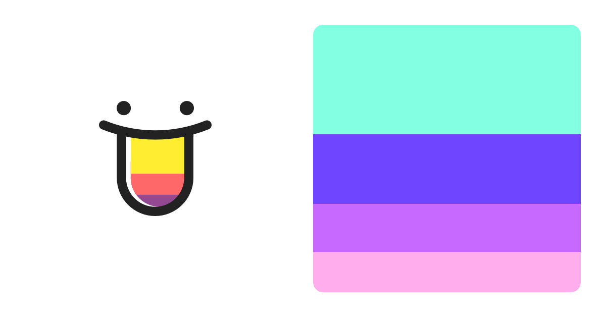 Color Palette: #83FFE1 #7045FF #C768FF #FFADED - Color Hunt