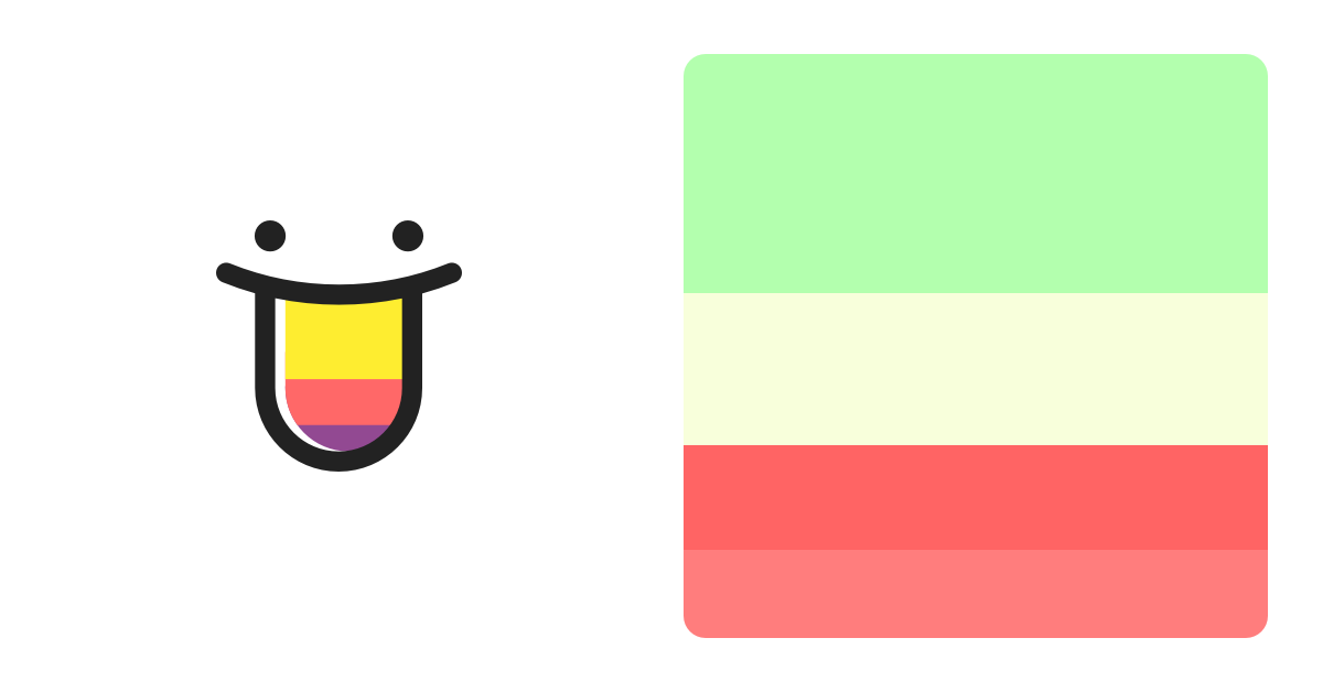 Color Palette: #B3FFAE #F8FFDB #FF6464 #FF7D7D - Color Hunt