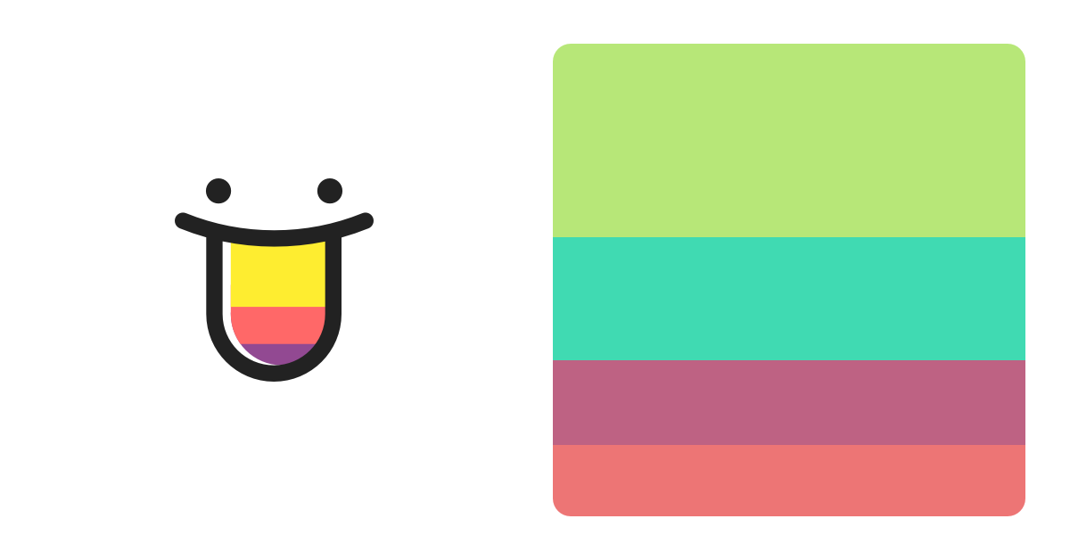 Color Palette: #B7E778 #40DAB2 #BE6283 #ED7575 - Color Hunt