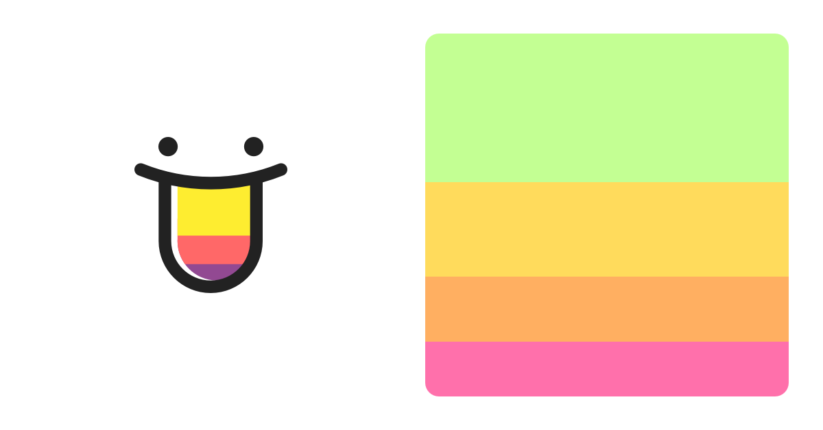 Color Palette: #C3FF93 #FFDB5C #FFAF61 #FF70AB - Color Hunt