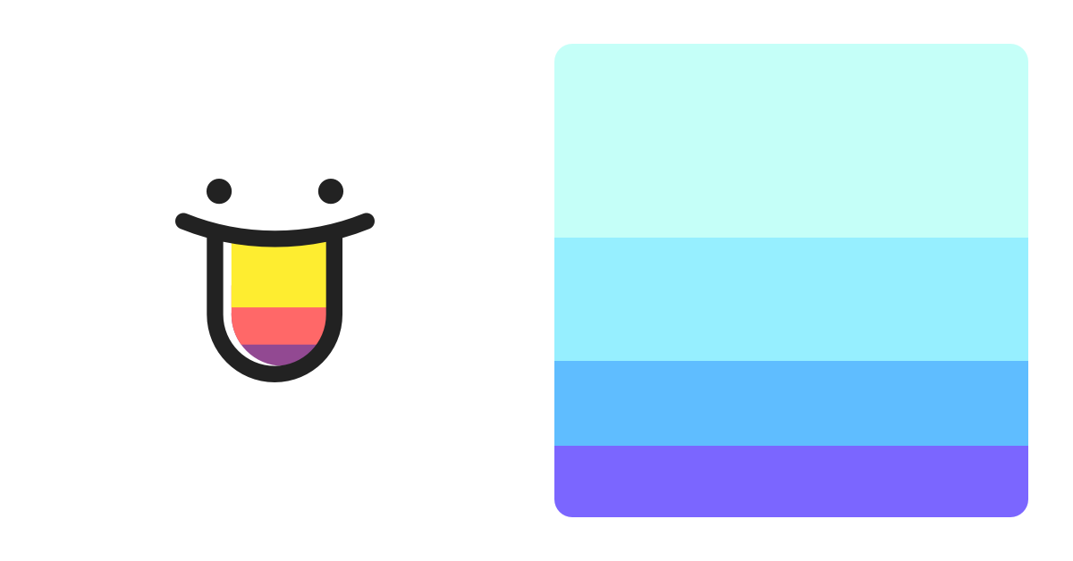 Color Palette: #C5FFF8 #96EFFF #5FBDFF #7B66FF - Color Hunt