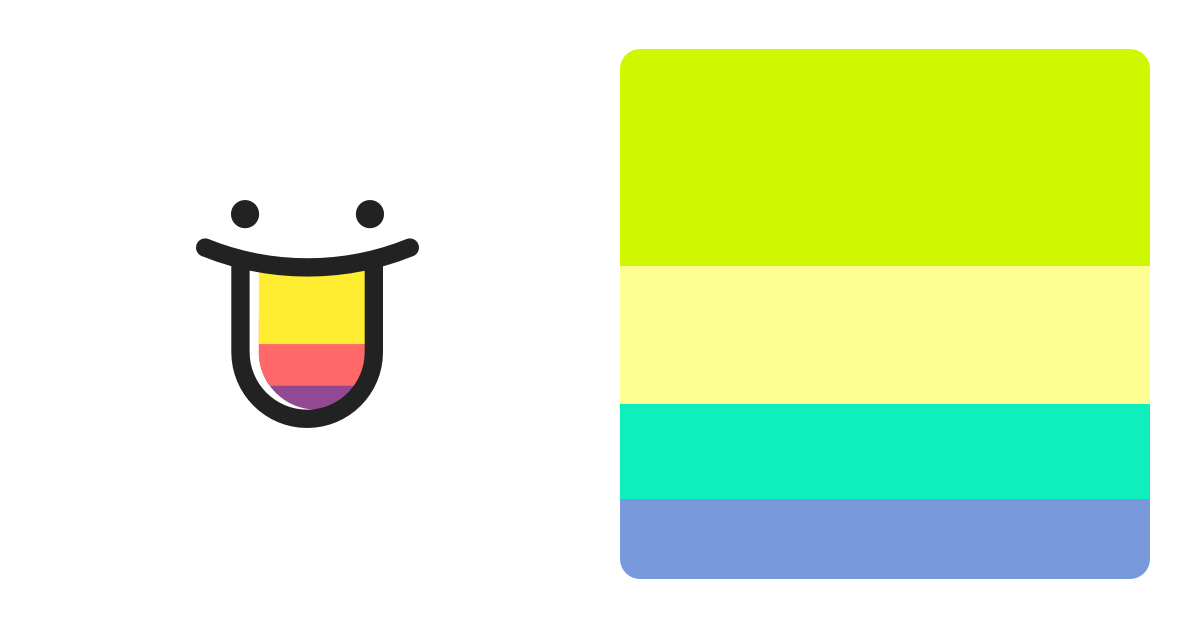 Color Palette: #CFF800 #FEFF92 #0FEFBD #7899DC - Color Hunt