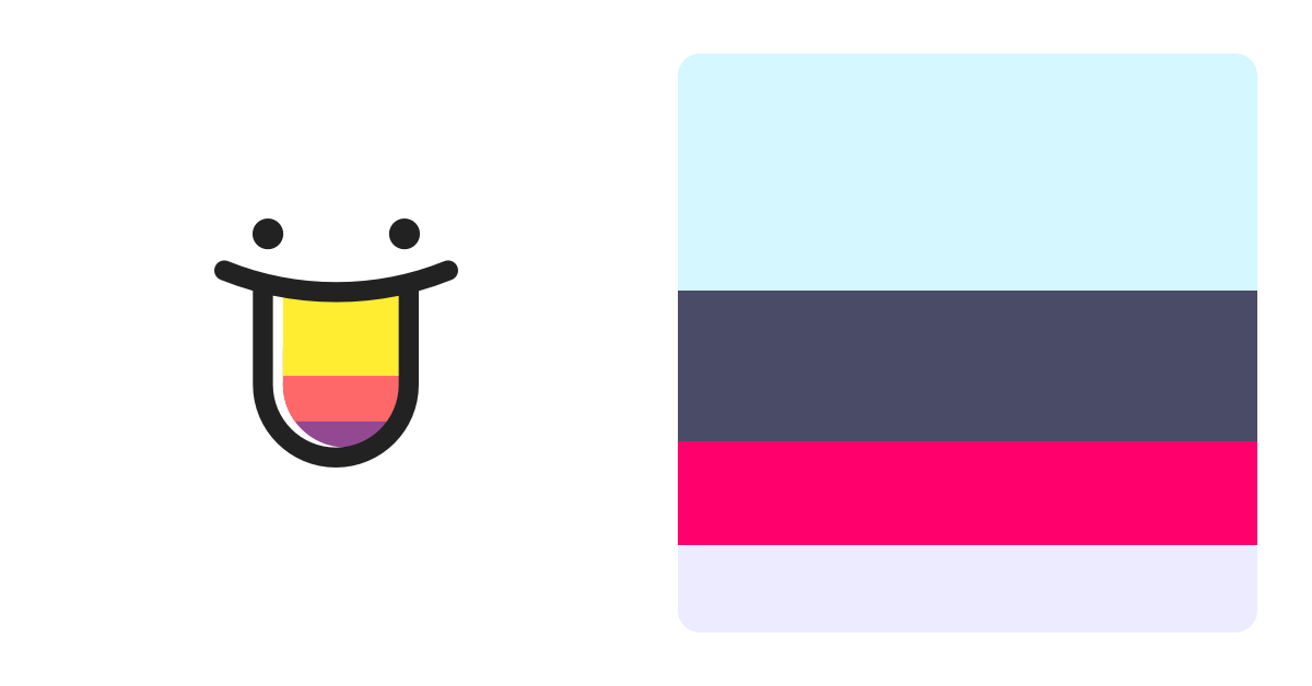 Color Palette: #D5F7FF #494B67 #FF006C #ECEBFF - Color Hunt