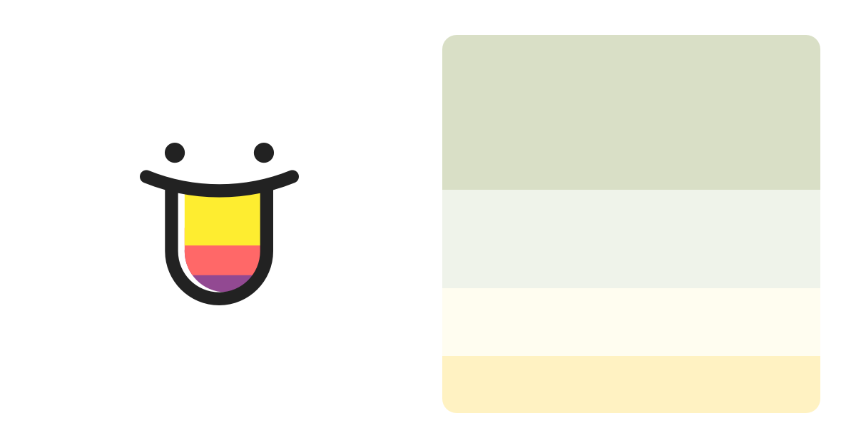 Color Palette: #D9DFC6 #EFF3EA #FFFDF0 #FFF2C2 - Color Hunt