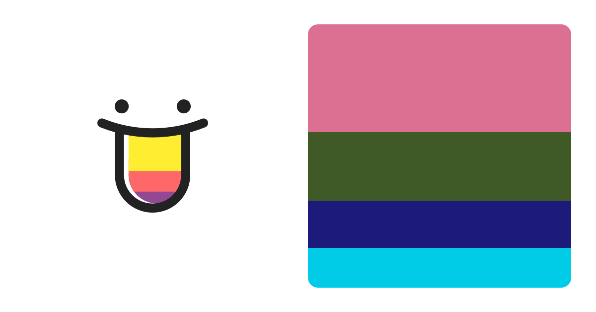 Color Palette: #DB7093 #3F5A27 #1C1A7A #00CCE7 - Color Hunt