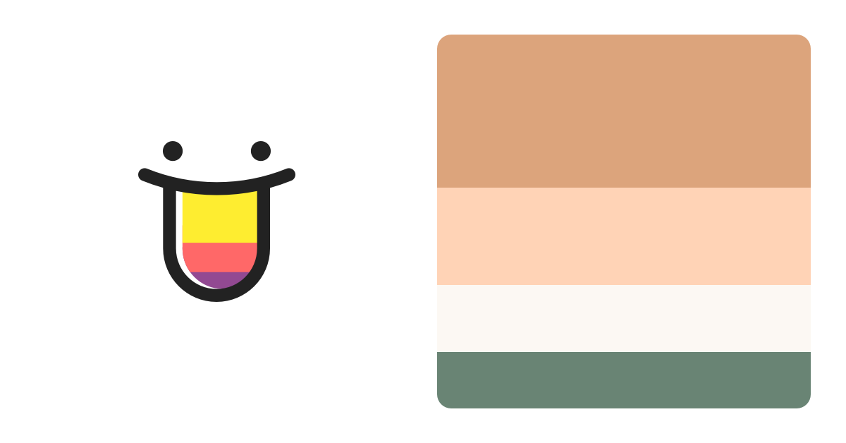 Color Palette: #DCA47C #FFD3B6 #FCF8F3 #698474 - Color Hunt