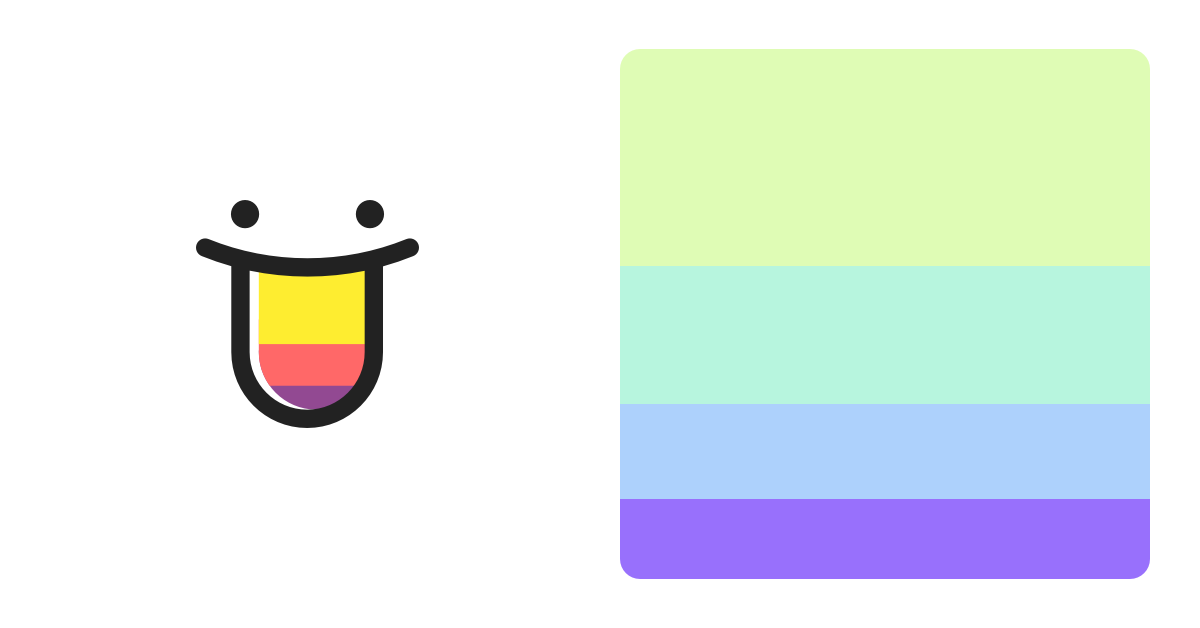 Color Palette: #DFFCB5 #B7F5DE #ADD1FC #9870FC - Color Hunt