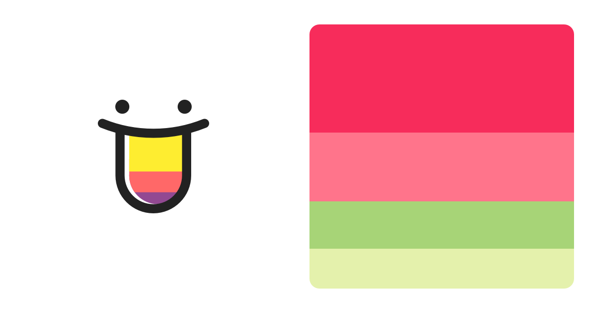 Color Palette: #F72C5B #FF748B #A7D477 #E4F1AC - Color Hunt