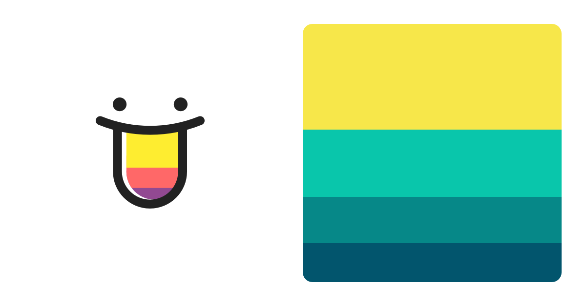 Color Palette: #F7E74A #09C6AB #068888 #02556D - Color Hunt