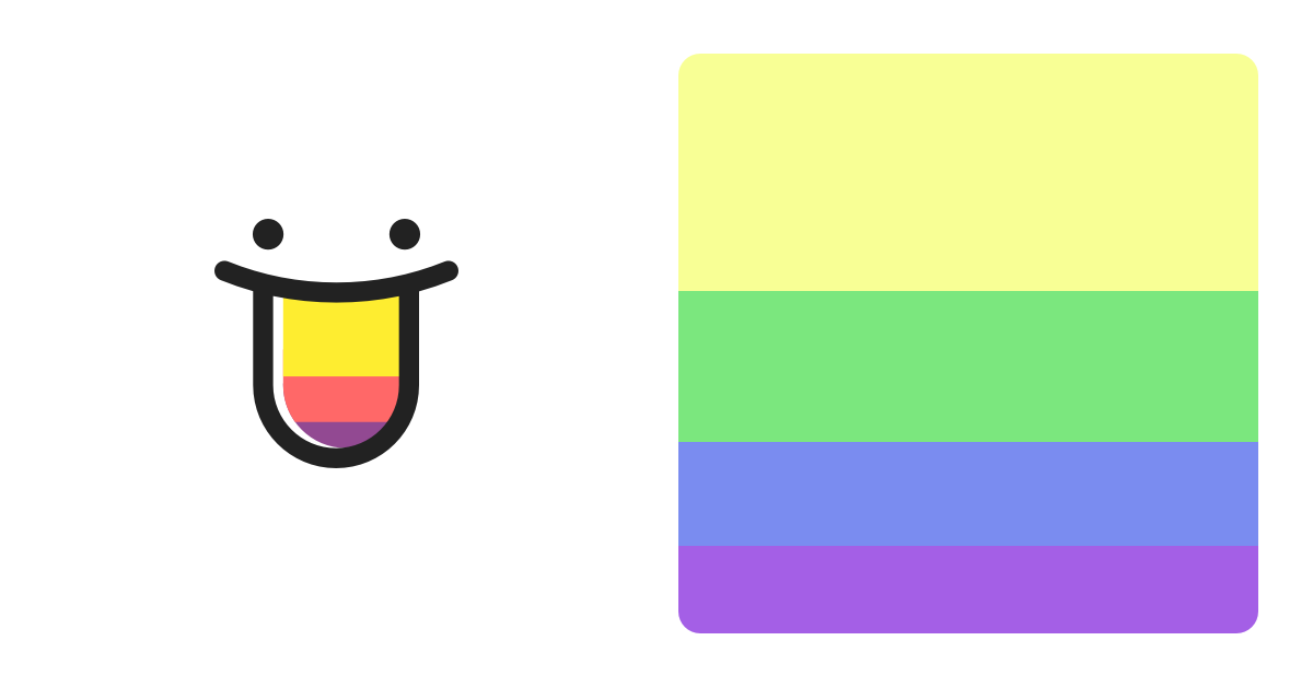 Color Palette: #F8FF95 #7BE77E #7A8CF0 #A45FE6 - Color Hunt