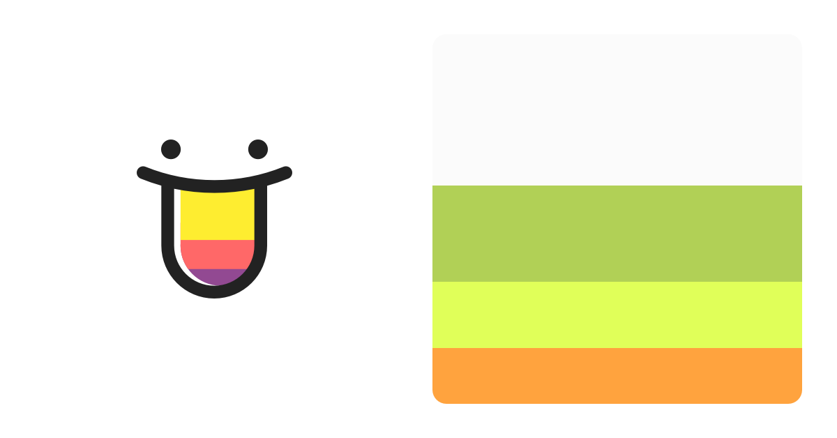 Color Palette: #FBFBFB #B1D056 #E0FF59 #FFA33E - Color Hunt