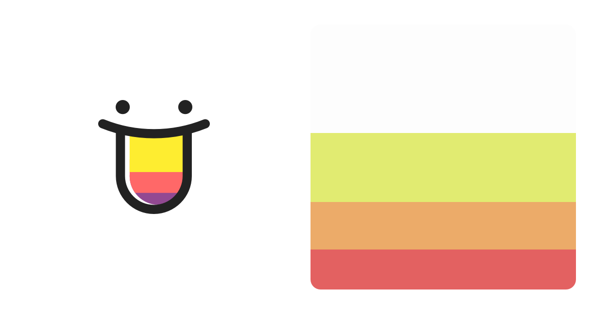 Color Palette: #FDFDFD #E1EB71 #ECAB69 #E36161 - Color Hunt