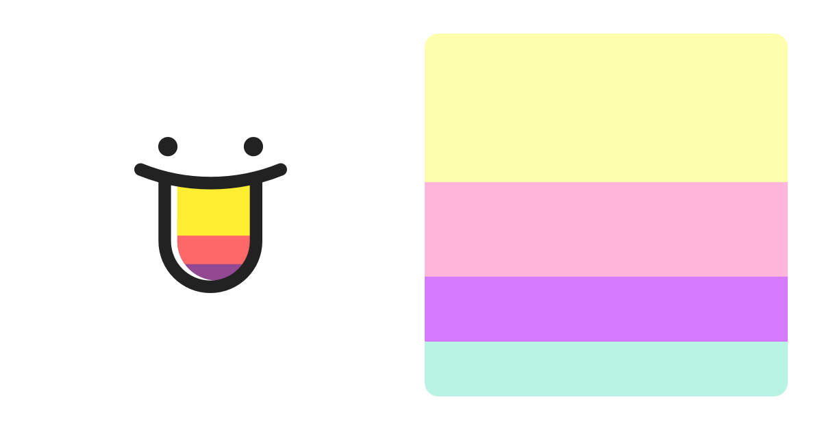 Color Palette: #FEFFAC #FFB6D9 #D67BFF #B9F3E4 - Color Hunt