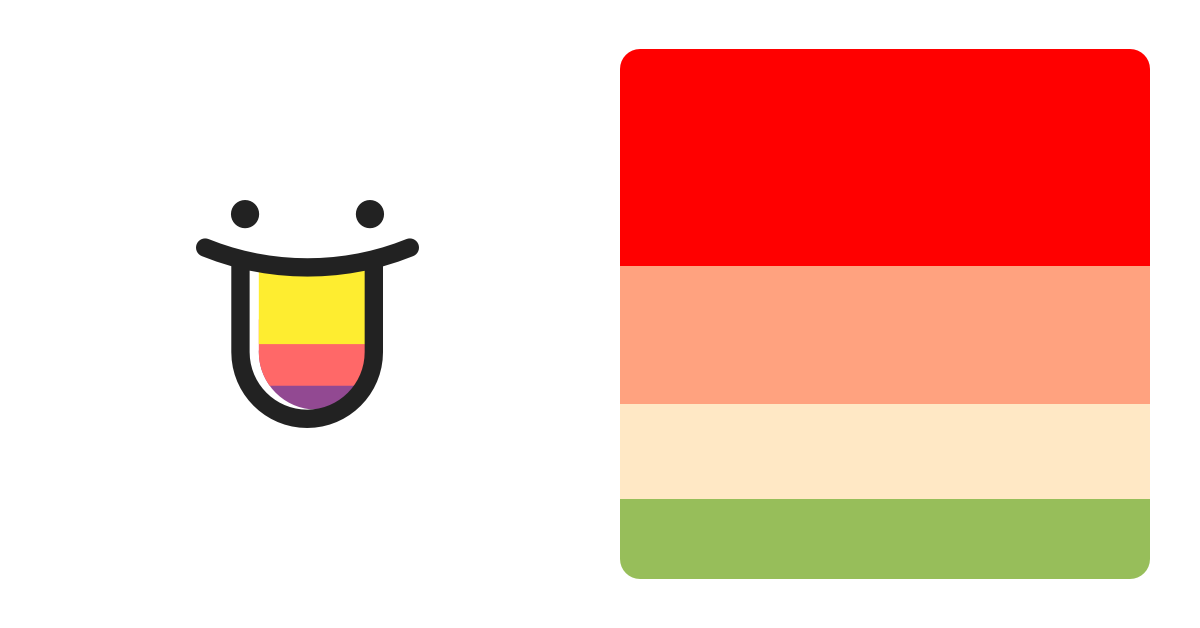 Color Palette: #FF0000 #FFA27F #FFE8C5 #97BE5A - Color Hunt