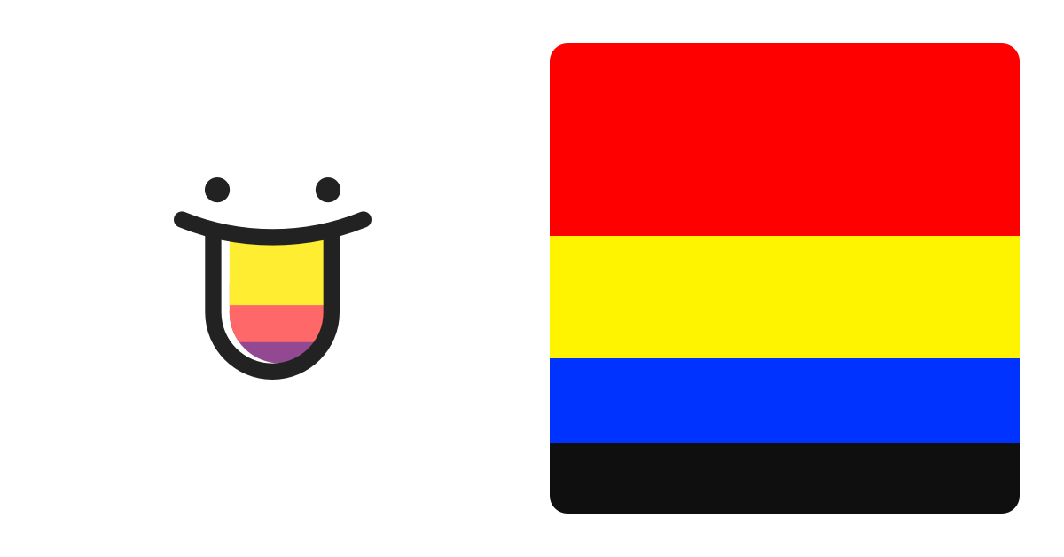 Color Palette: #FF0000 #FFF400 #0033FF #0F0F0F - Color Hunt