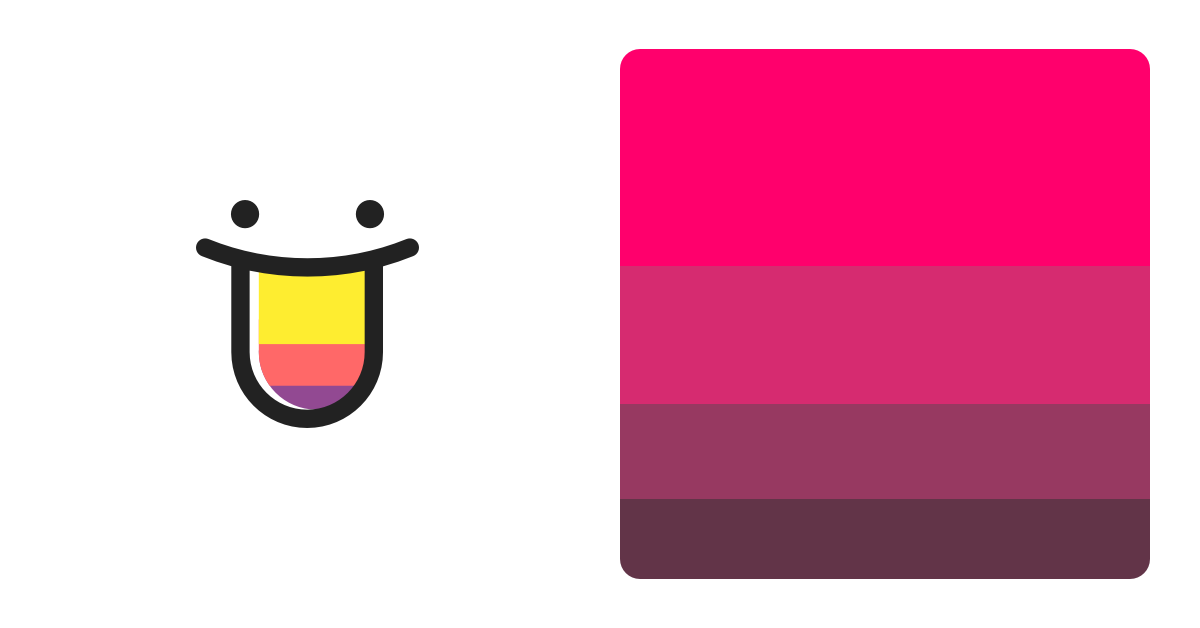 Color Palette: #FF006C #D62B70 #973961 #623448 - Color Hunt
