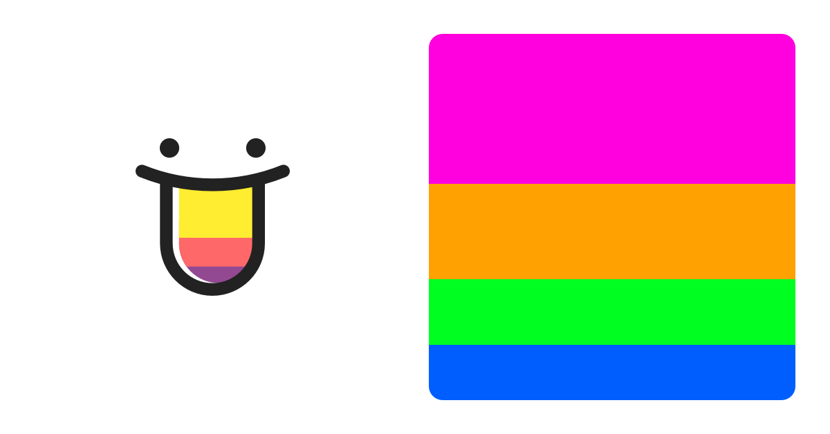 Color Palette: #FF00DE #FFA100 #00FF21 #005EFF - Color Hunt