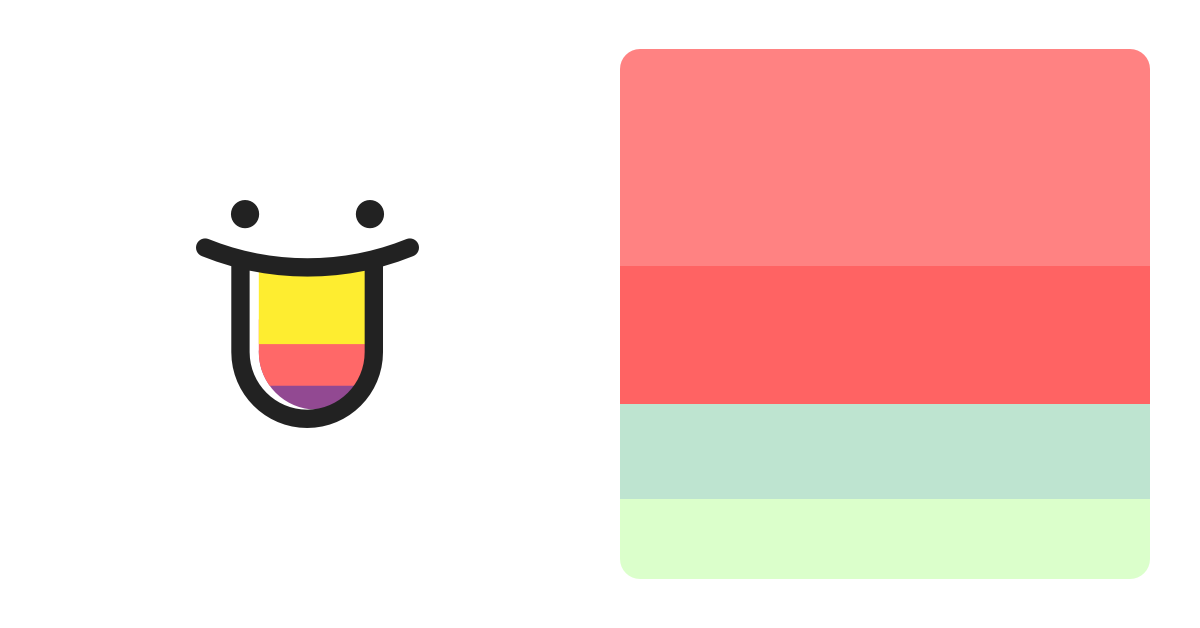 Color Palette: #FF8282 #FF6363 #BEE4D0 #DBFFCB - Color Hunt