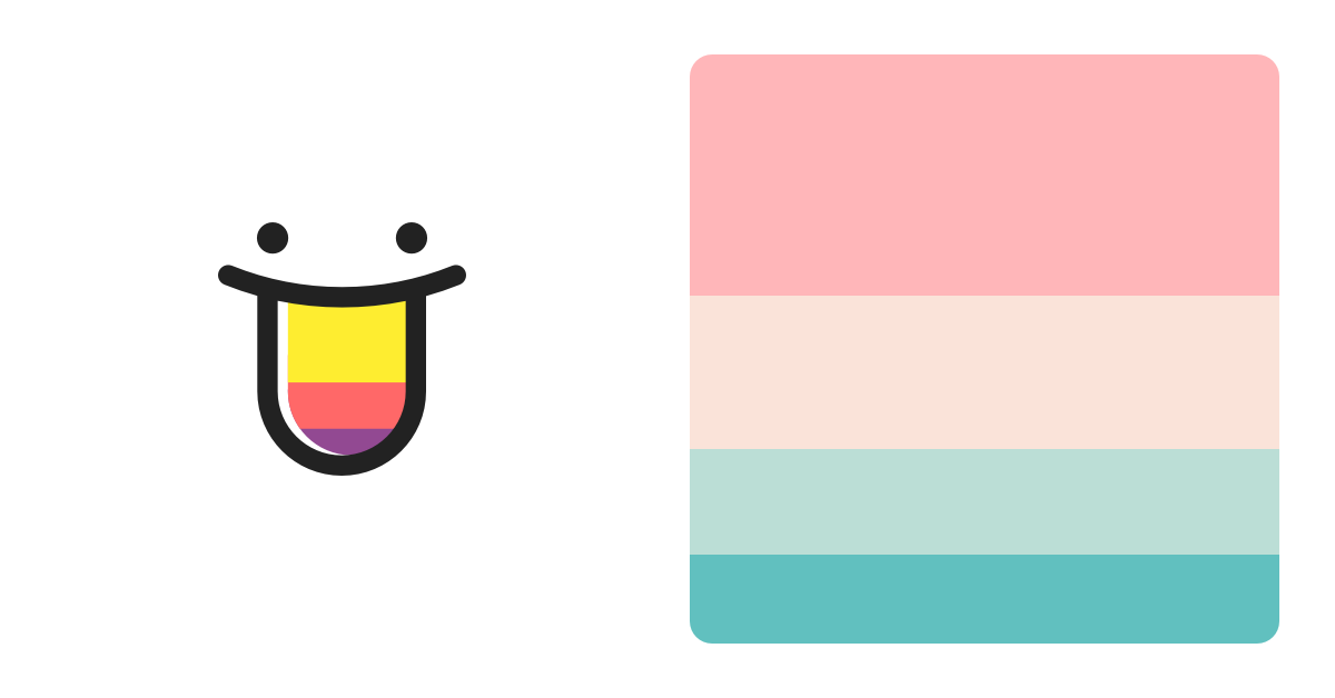 Color Palette: #FFB6B9 #FAE3D9 #BBDED6 #61C0BF - Color Hunt