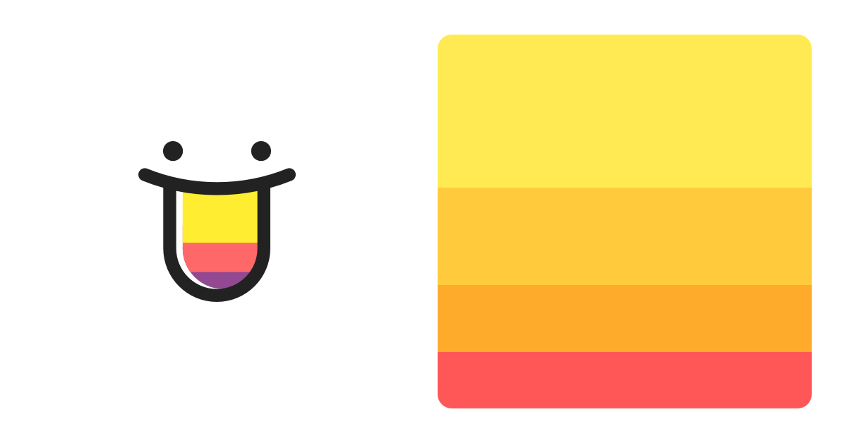 Color Palette: #FFEA54 #FFCB3C #FEAA2B #FF5757 - Color Hunt