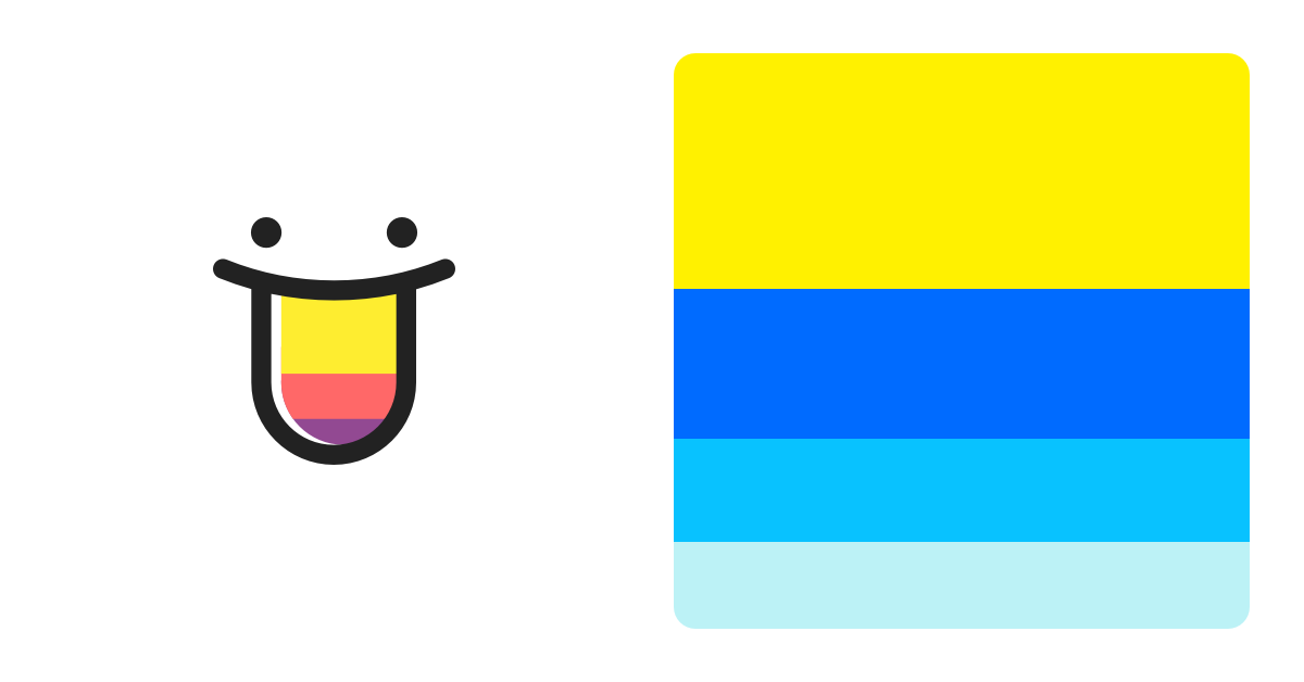 Color Palette: #FFF100 #006BFF #08C2FF #BCF2F6 - Color Hunt