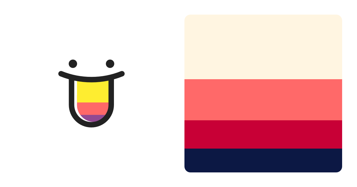 Color Palette: #FFF5E1 #FF6969 #C80036 #0C1844 - Color Hunt