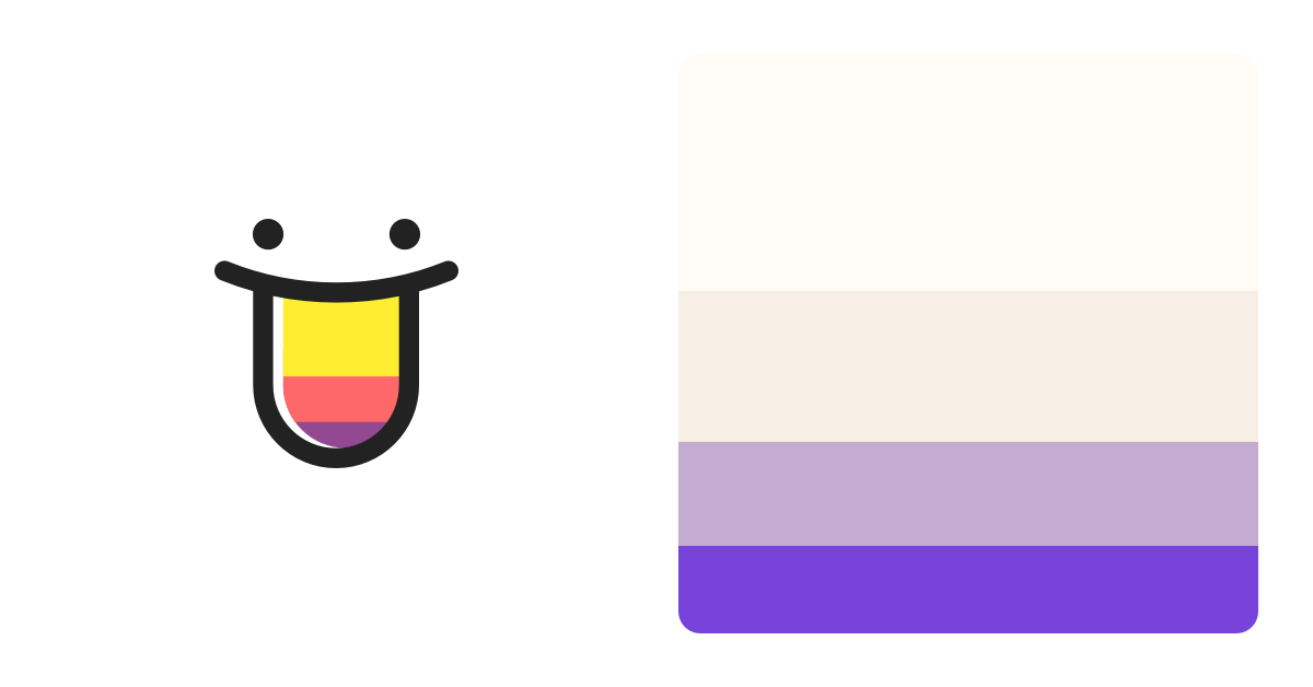 Color Palette: #FFFBF5 #F7EFE5 #C3ACD0 #7743DB - Color Hunt