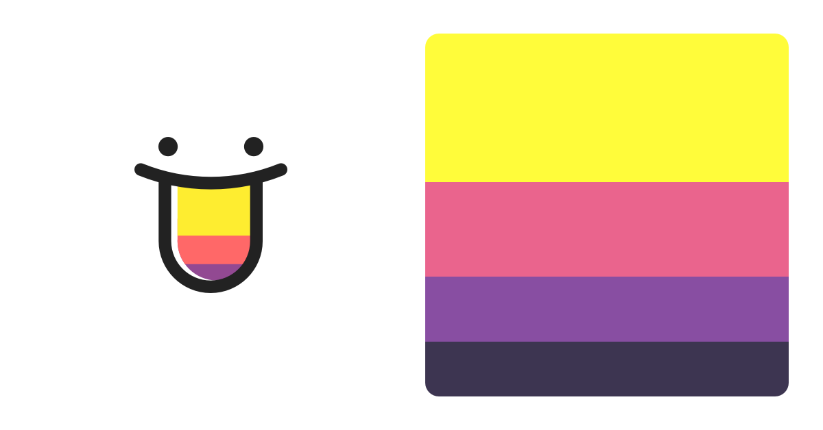 Color Palette: #FFFC3A #EA648D #884EA2 #3D3551 - Color Hunt