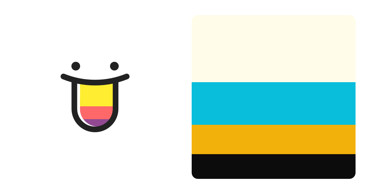 Color Palette: #FFFCE9 #08BEDB #F2B10B #0C0C0C - Color Hunt