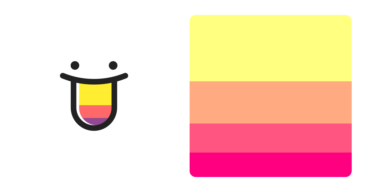 Color Palette: #FFFF80 #FFAA80 #FF5580 #FF0080 - Color Hunt